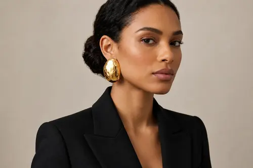 ALAIS BRANCHE Haisley Dome Oval Earrings