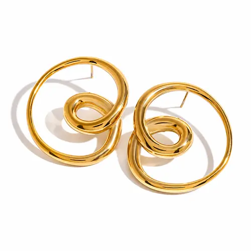 ALAIS BRANCHE Jackie Swiral Knot Earrings - Silver