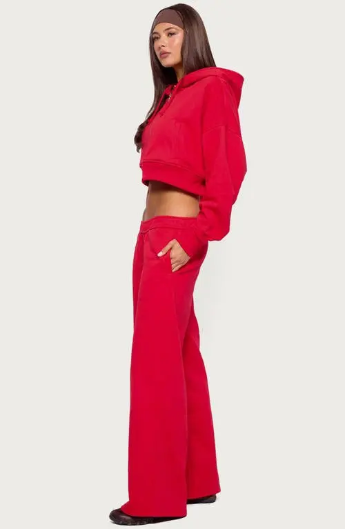 EDIKTED Byrdi Crop Zip-up Hoodie