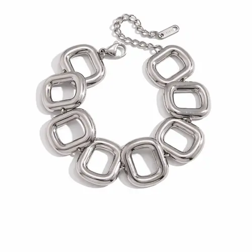 ALAIS BRANCHE Tovi Squares Bracelet - Silver