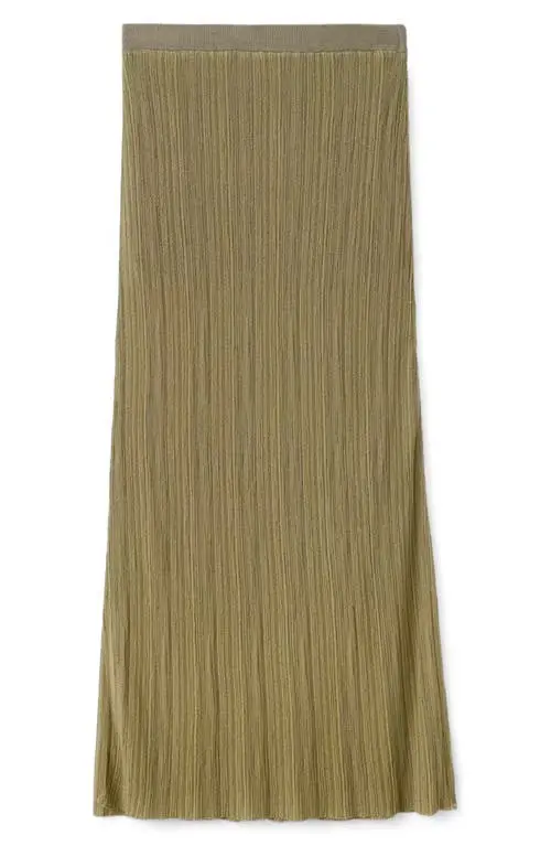 Mango Pleated Knit Maxi Skirt