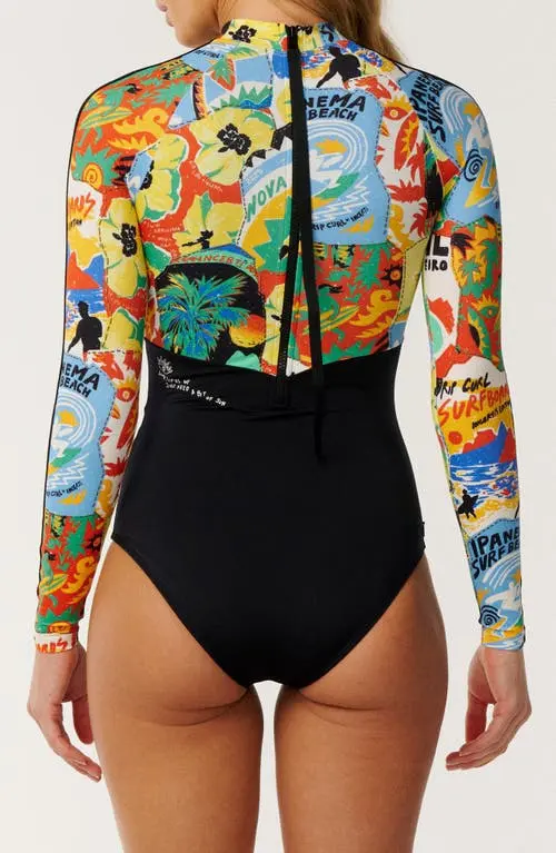 Rip Curl Nova Era Upf 50+ Long Sleeve One-piece Swimsuit