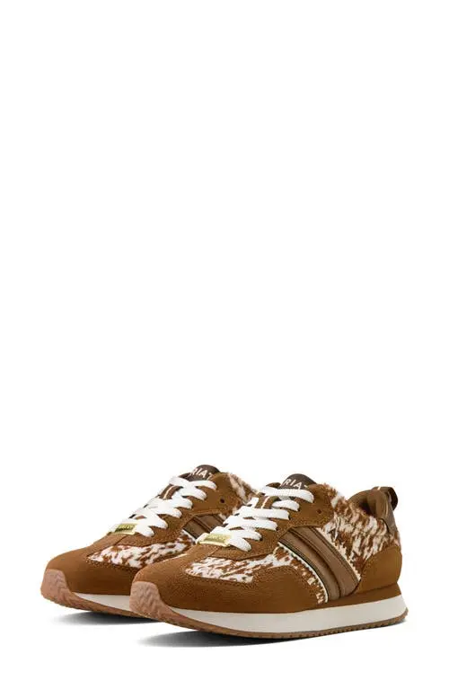 Ariat Ranch Runner Genuine Calf Hair Sneaker - Chestnut Suede
