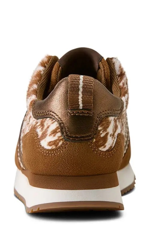 Ariat Ranch Runner Genuine Calf Hair Sneaker - Chestnut Suede