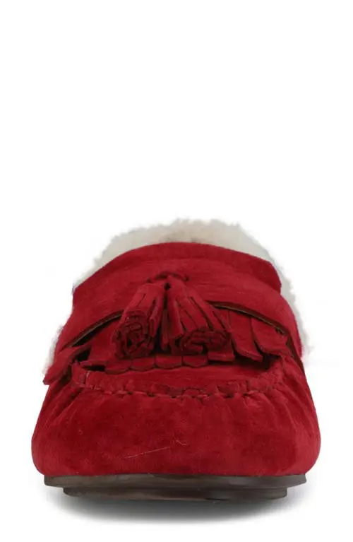 Vintage Havana Zen Moccasin Slipper - Red Suede