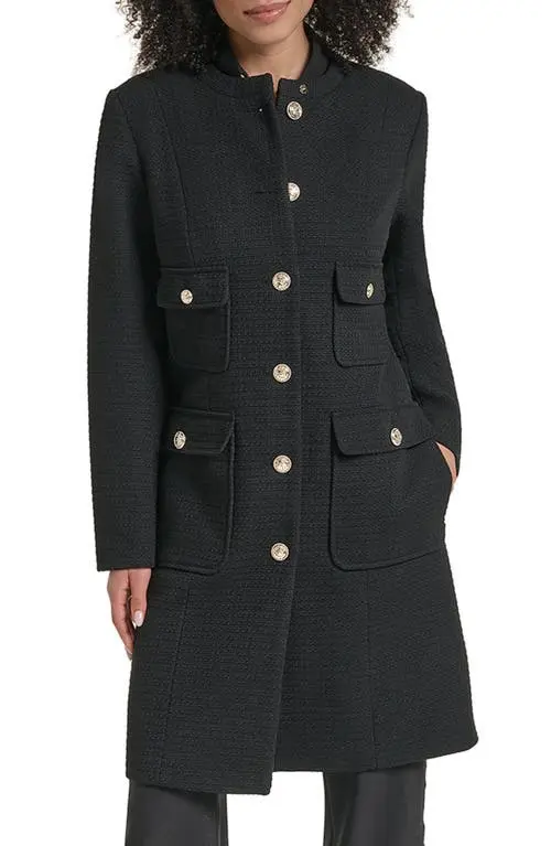 Karl Lagerfeld Paris Single Breasted Long Coat