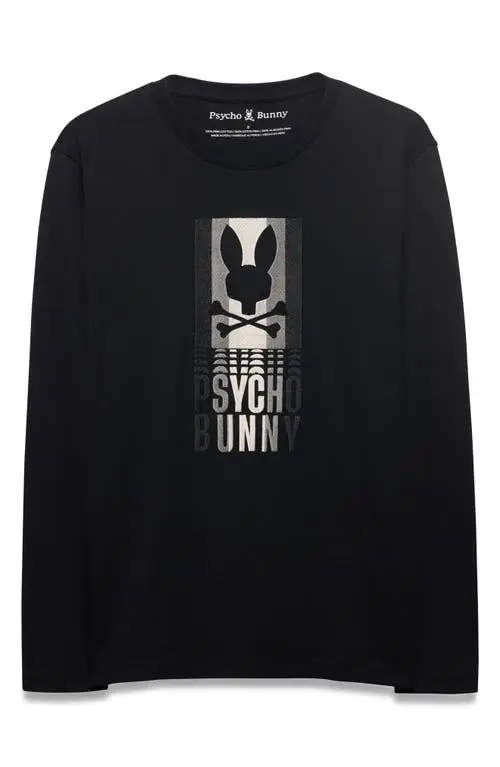 Psycho Bunny Ty Long Sleeve Embroidered Pima Cotton T-shirt
