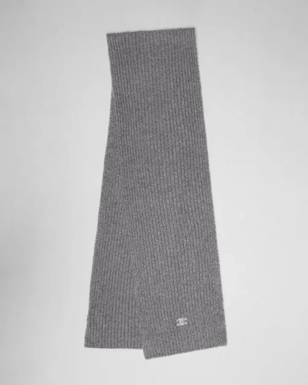 Celine Ribbed Cashmere Scarf
