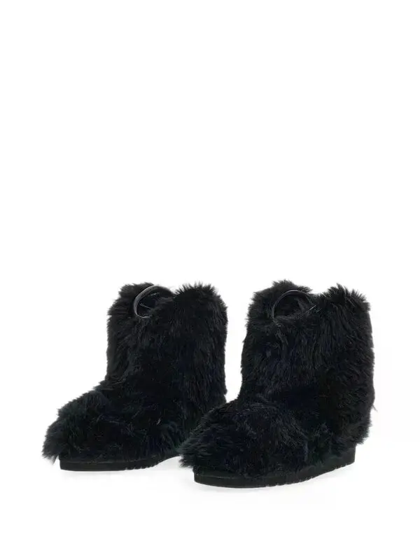 STAND STUDIO Maisie Faux-fur Ankle Boots - Black