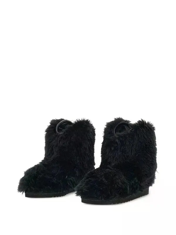 STAND STUDIO Maisie Faux-fur Ankle Boots - Black
