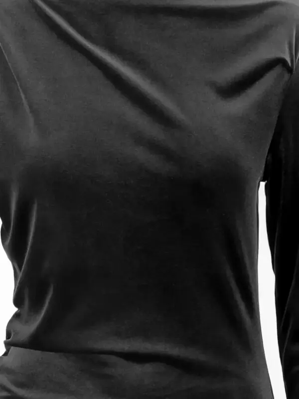 DON'T @ ME Ruched Long-sleeve Maxi Dress