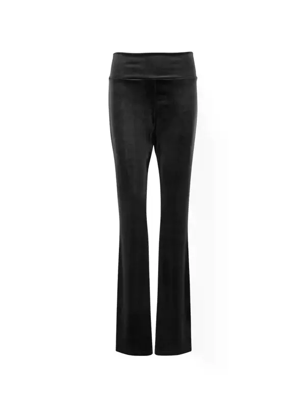 DON'T @ ME Velvet-effect Flared Trousers