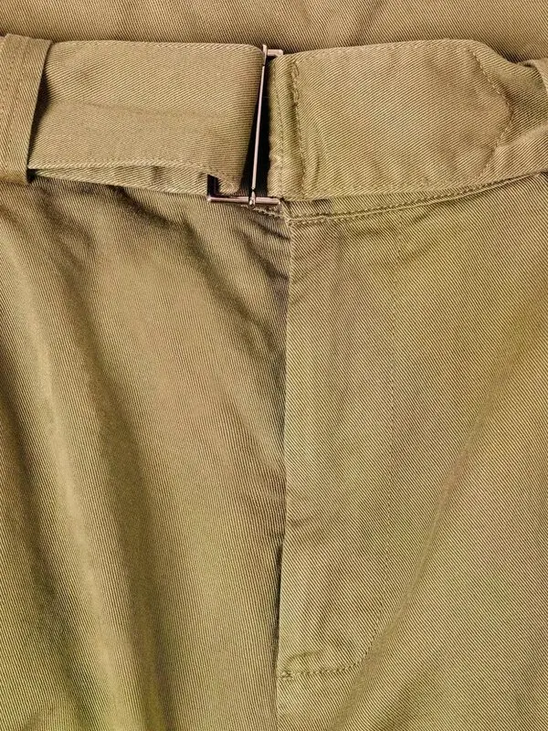 LANEUS Downtown Belted Pleated Trousers - Neutrals