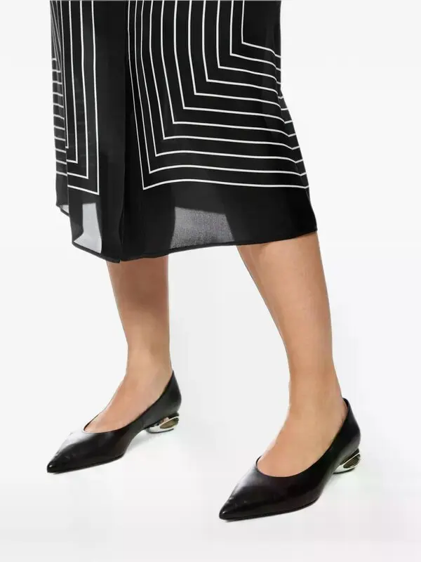 MARCCAIN Graphic-pattern Long-sleeve Midi Dress