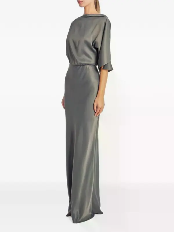 IRINA SCHROTTER Giulia Asymmetric-sleeve Maxi Dress