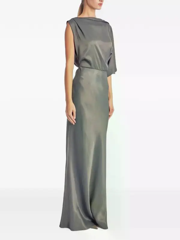 IRINA SCHROTTER Giulia Asymmetric-sleeve Maxi Dress