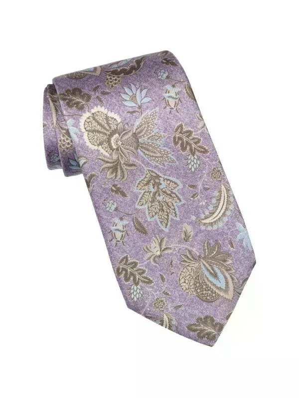ELIZABETTA Medici Floral-print Silk Tie