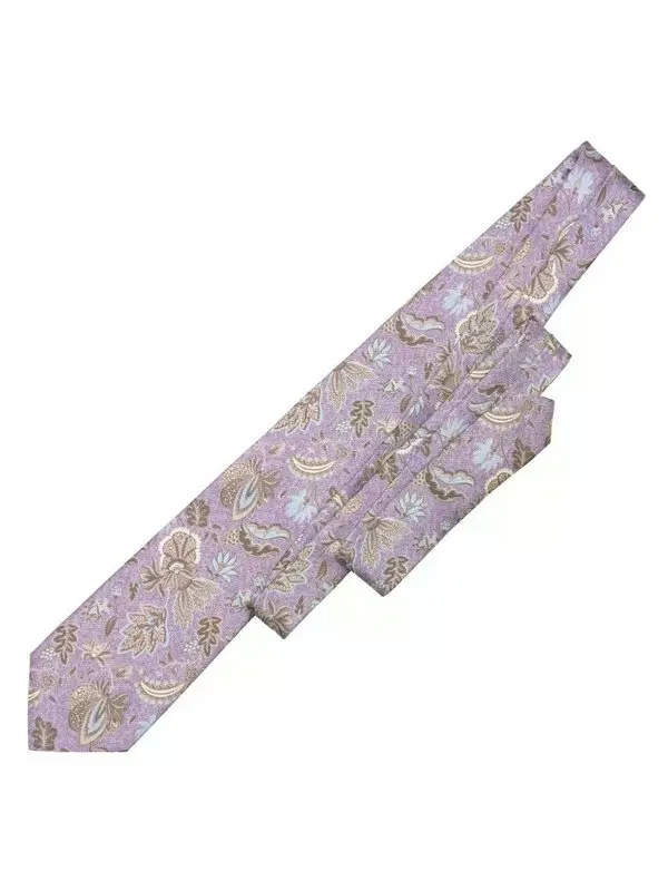 ELIZABETTA Medici Floral-print Silk Tie