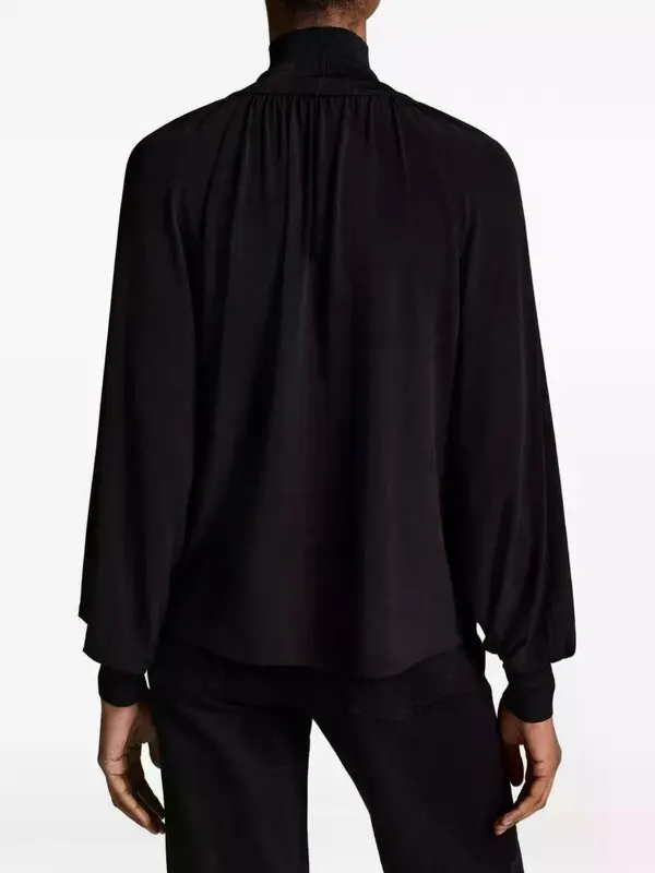 Vince Gathered Rib-trim Sweater - Black