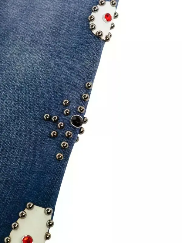 BLDG4 Falling Stud-embellished Distressed Hoodie