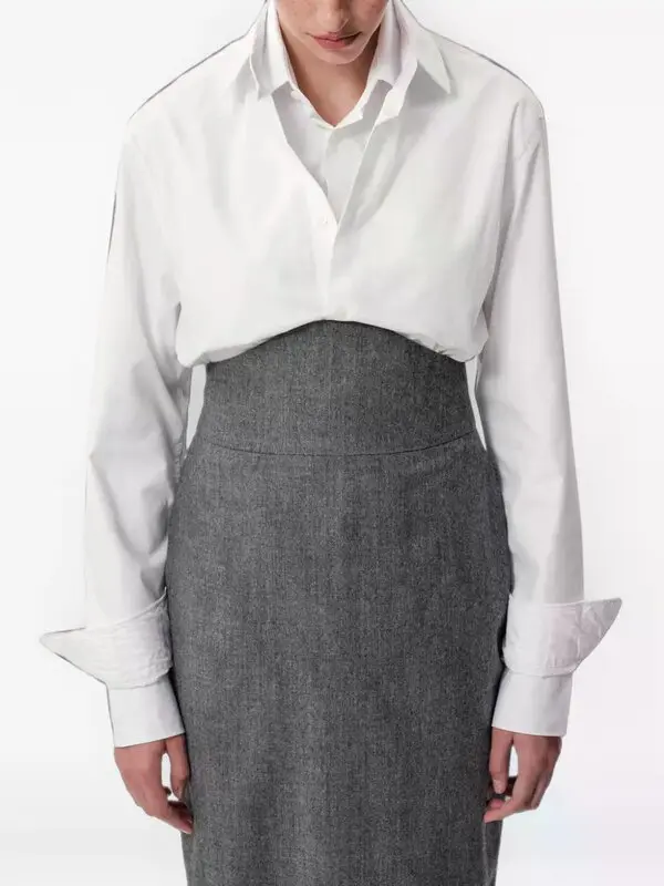 CONCEPTO Marble High-waisted Straight Midi Skirt