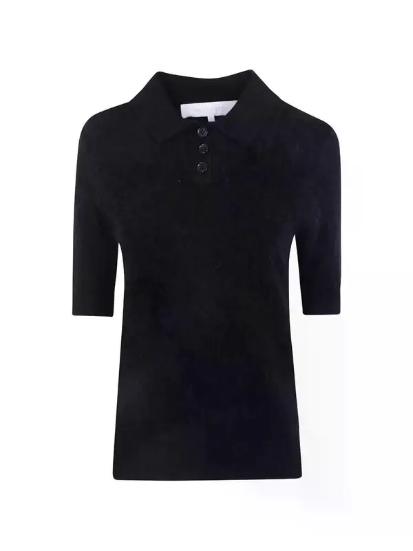 ABSOLUT CASHMERE Cashmere Short-sleeve Sweater - Black