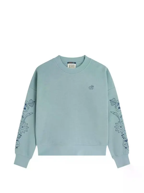 Scotch & Soda Floral-embroidered Sweatshirt