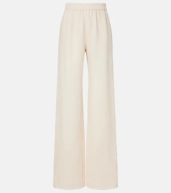 Valentino Garavani Cady Couture Wide-leg Pants - White