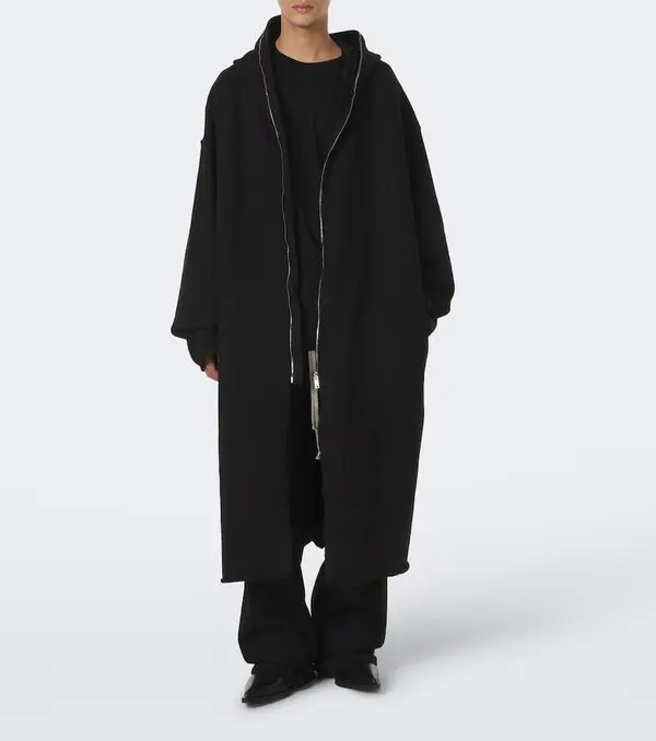 Rick Owens Gimp Wide Mac Cotton Overcoat