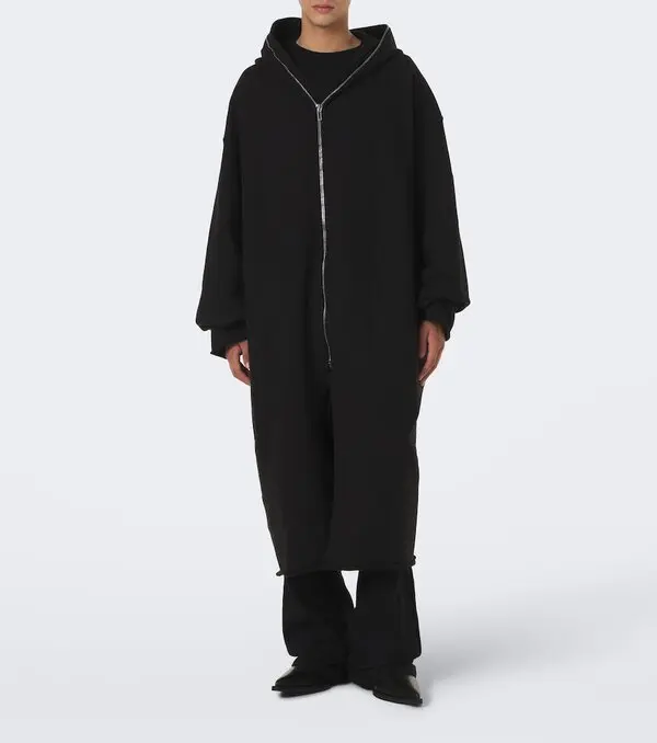 Rick Owens Gimp Wide Mac Cotton Overcoat