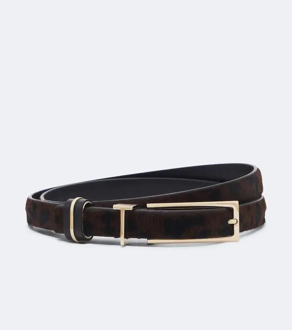 TOM FORD Leopard-print Calf Hair Belt