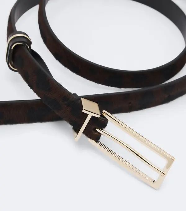 TOM FORD Leopard-print Calf Hair Belt