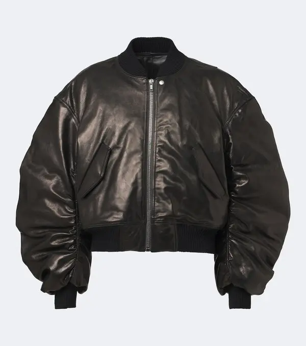 Rick Owens Secchia Flight Leather Down Jacket