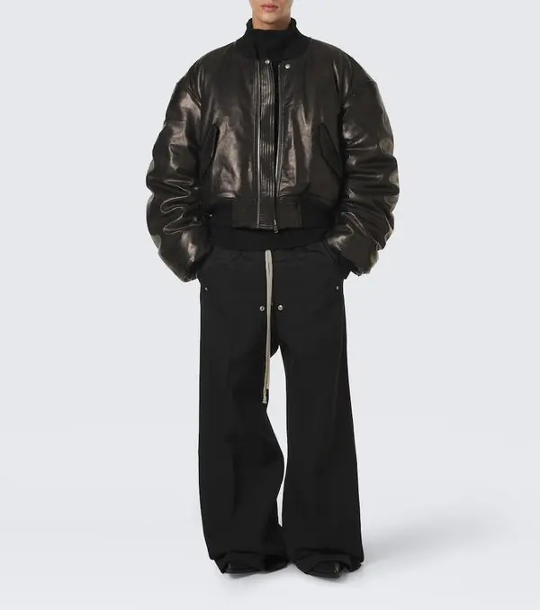 Rick Owens Secchia Flight Leather Down Jacket