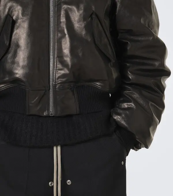 Rick Owens Secchia Flight Leather Down Jacket