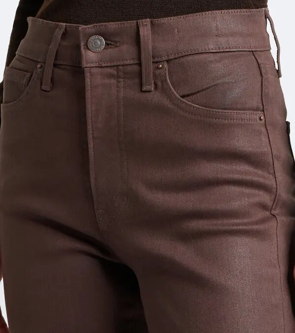 Veronica Beard Beverly Coated Flared Jeans