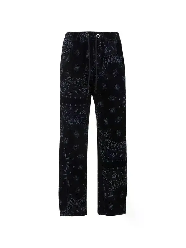DON'T @ ME Paisley-pattern Corduroy Trousers