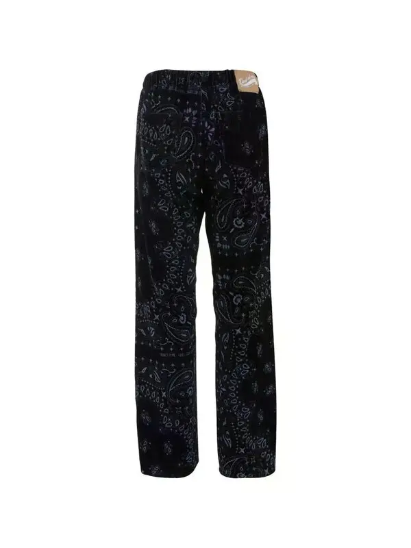 DON'T @ ME Paisley-pattern Corduroy Trousers