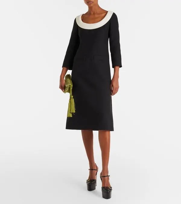 Valentino Garavani Crepe Couture Midi Dress