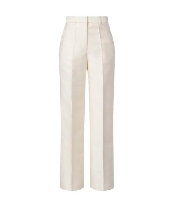 JOSEPH Mitae Cotton, Linen, And Silk-blend Wide-leg Pants