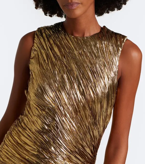 Ulla Johnson Eugenia Pleated Lamé Gown
