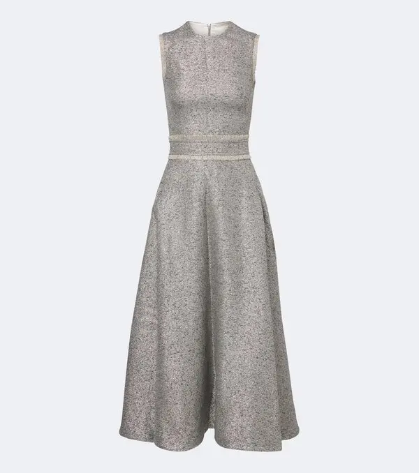 Safiyaa Ornette Tweed Midi Dress