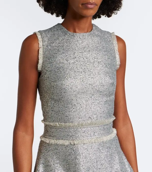Safiyaa Ornette Tweed Midi Dress