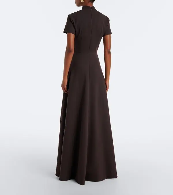 EMILIA WICKSTEAD Malinda Wool Crêpe Maxi Dress - Brown