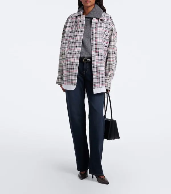 7 For All Mankind Faded Straight Jeans