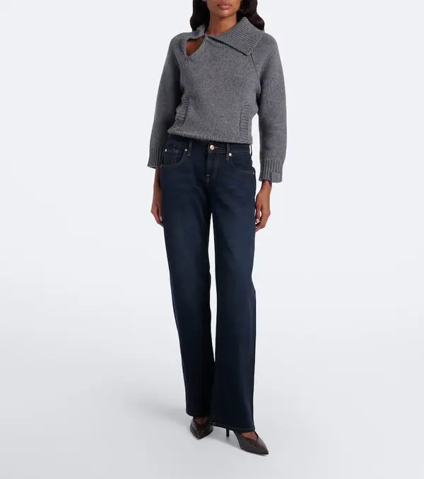 7 For All Mankind Faded Straight Jeans
