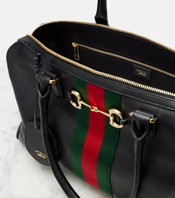 Gucci Borsetto Large Leather Tote Bag