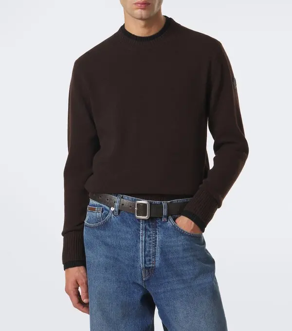 Moncler Wool And Cashmere Sweater - Brown