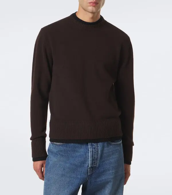 Moncler Wool And Cashmere Sweater - Brown