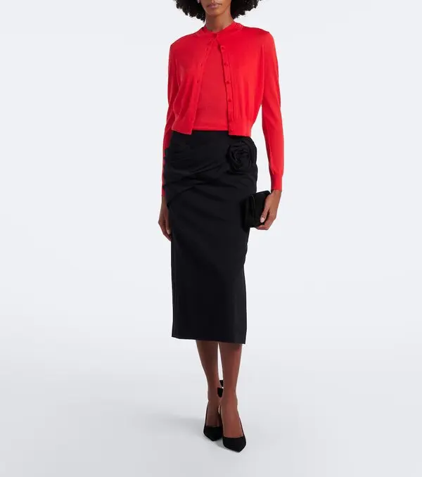 Carolina Herrera Wool And Silk-blend Cardigan
